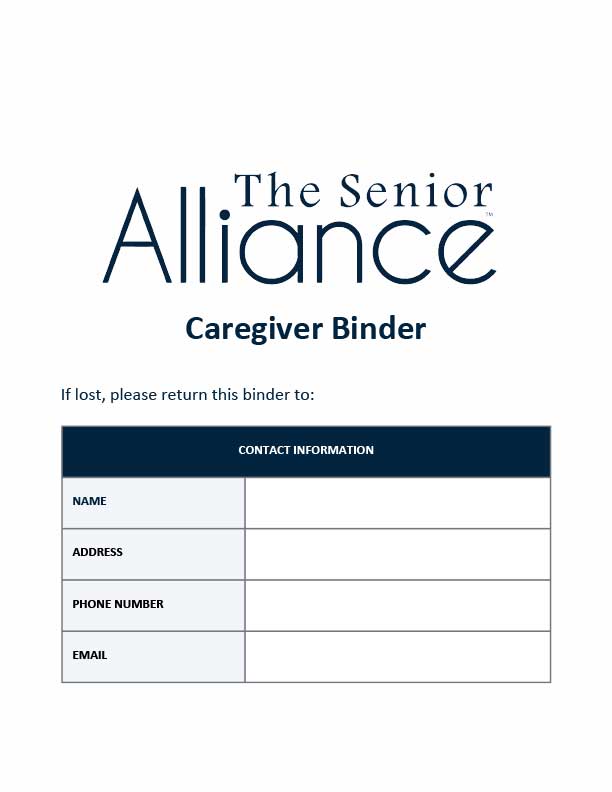 Caregiver Binder - The Senior Alliance