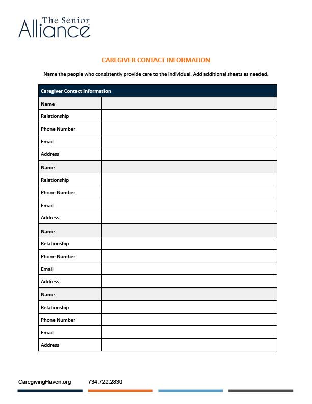 Caregiver Binder - The Senior Alliance