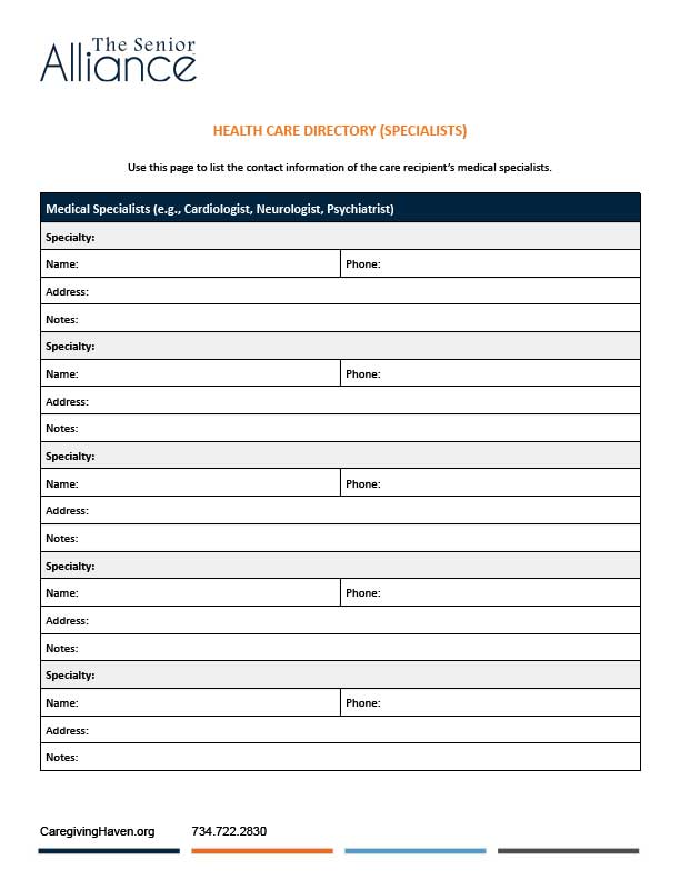 Caregiver Binder - The Senior Alliance
