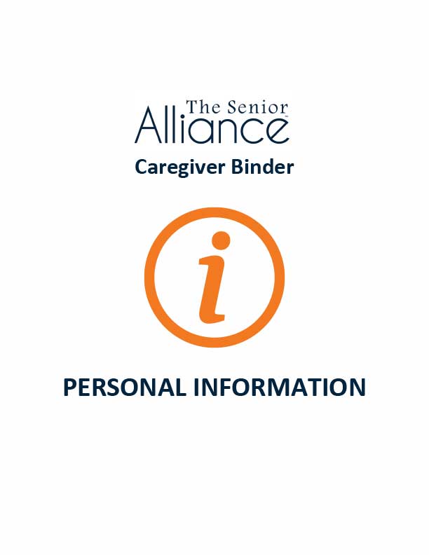 Caregiver Binder - The Senior Alliance